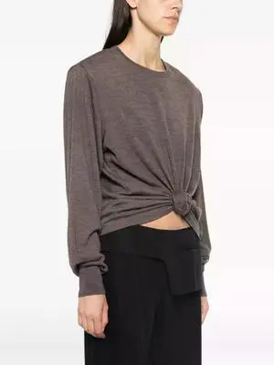 Magda Butrym Long Sleeve Knot Detail Sweater