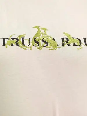 TRUSSARDI Logo-embroidered T-shirt