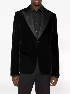 Burberry Peaked Lapels Velvet Tuxedo Jacket