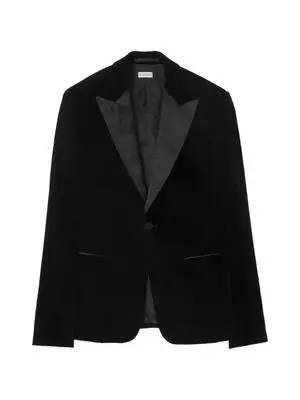 Burberry Velvet Tuxedo Jacket - Black