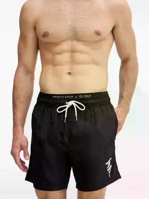 TRUSSARDI Logo-print Drawstring Swim Shorts - Black