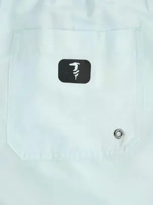 TRUSSARDI Logo-print Drawstring Swim Shorts - Blue