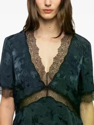 Zadig&Voltaire Lace-trim Jacquard Top