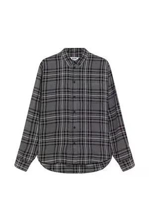MSGM Check-print Button-down Shirt - Grey