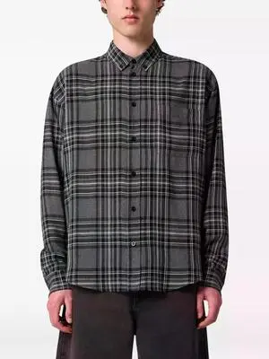 MSGM Check-print Button-down Shirt