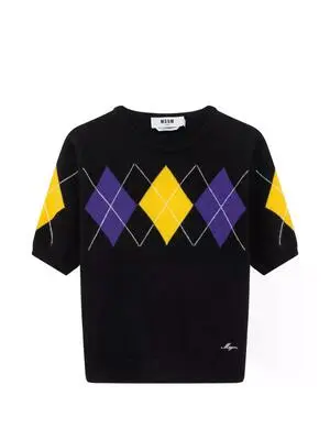 MSGM Short-sleeve Sweater - Black