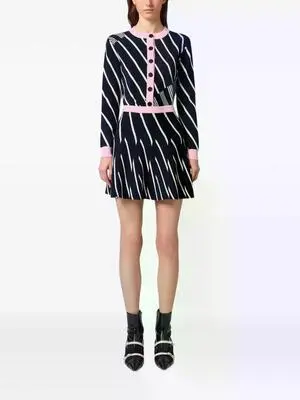 MSGM Diagonal-stripe Mini Skirt