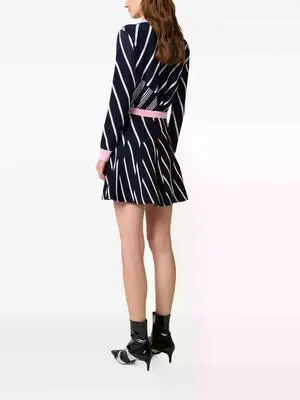 MSGM Diagonal-stripe Mini Skirt