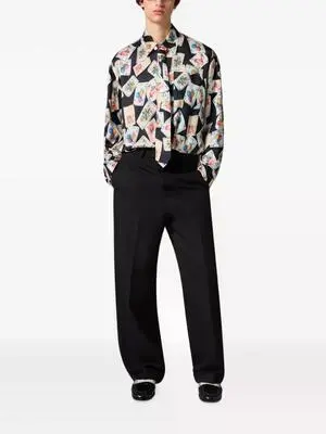 MSGM Playing-card-print Button-down Shirt