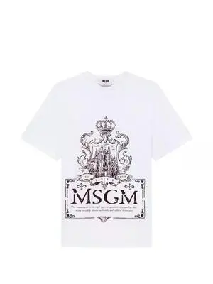 MSGM Logo-print T-shirt - White