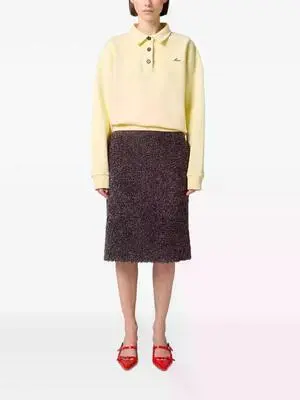 MSGM Bouclé-effect Midi Skirt