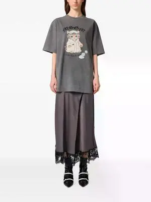 MSGM Lace-trim Wrap Midi Skirt