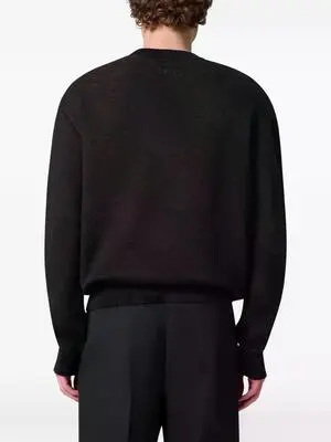MSGM Slogan-intarsia Crew-neck Sweater