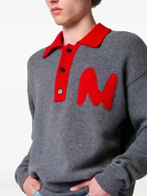MSGM Logo-patch Button-up Polo Shirt