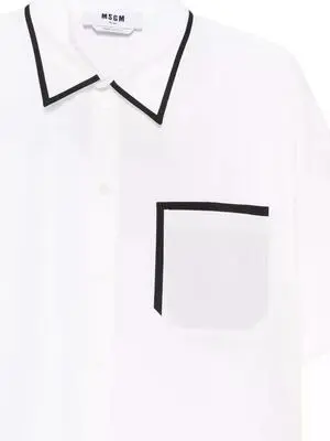 MSGM Piped-trim Chest-pocket Shirt
