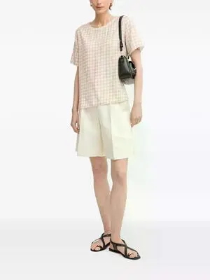 TRUSSARDI Geometric-print Short-sleeve T-shirt - Neutrals