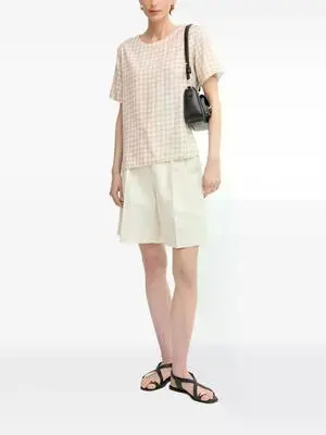 TRUSSARDI Geometric-print Short-sleeve T-shirt - Neutrals