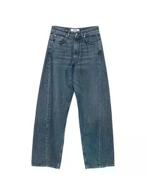 MSGM Logo-patch Wide-leg Jeans - Blue