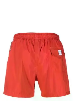 Fedeli Logo-patch Swim Shorts - Red