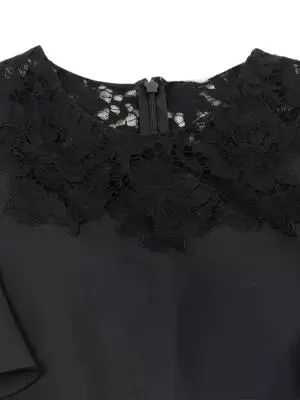Valentino Garavani Lace Trimmed Flared Dress