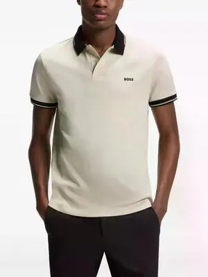 BOSS Contrast-trim Slim-fit Polo Shirt