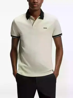 BOSS Contrast-trim Slim-fit Polo Shirt