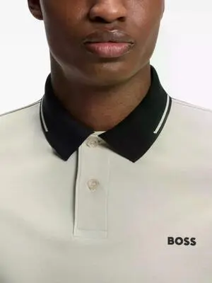 BOSS Contrast-trim Slim-fit Polo Shirt