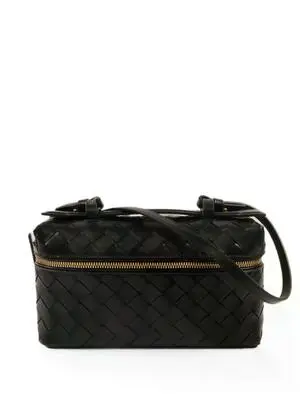 Bottega Veneta Intrecciato Messenger Bag - Black