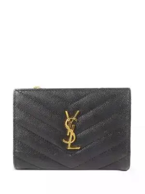 Saint Laurent Cassandre Bifold Wallet - Black
