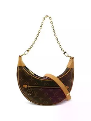 LOUIS VUITTON Louis Vuitton Monogram Loop Shoulder Bag Brown