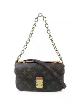 LOUIS VUITTON Pochette Metis Monogram Shoulder Bag - Black