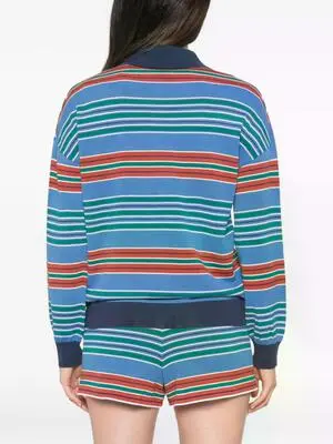 Faithfull The Brand Striped Oversized Polo Shirt