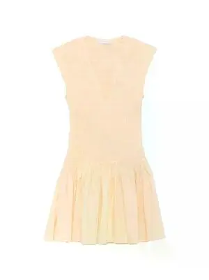 Faithfull The Brand Carmen Shirred-bodice Mini Dress