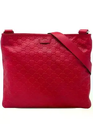 Gucci 2016-2026 Guccissima Crossbody Bag - Red