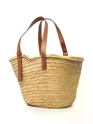 Loewe 2018 Medium Raffia Anagram Basket Tote Bag