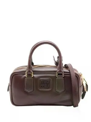 Miu Miu 2023-2026 Leather Arcadie Satchel - Brown