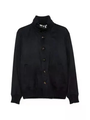 KIRED Button-up Cashmere Jacket - Blue