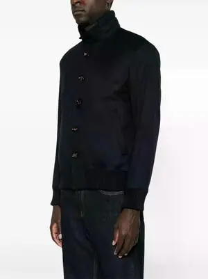 KIRED Button-up Cashmere Jacket - Blue