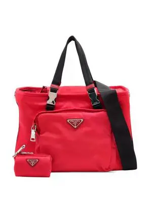 Prada 2019-2026 Tessuto Pet Carrier Bag Travel Bag - Red