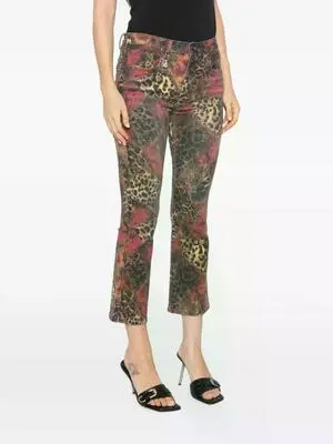 R13 Kick Leopard-print Jeans