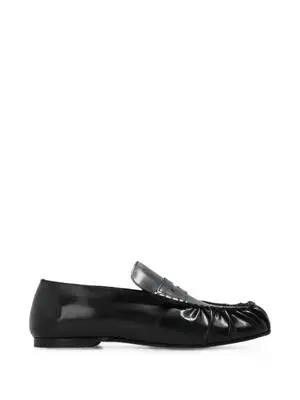 ALOHAS Aven Ruched Leather Loafers