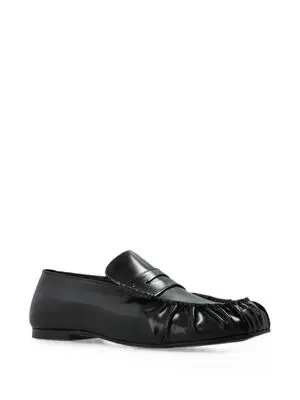ALOHAS Aven Ruched Leather Loafers