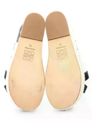 Loewe 2010s Gate Leather Espadrilles Sandals