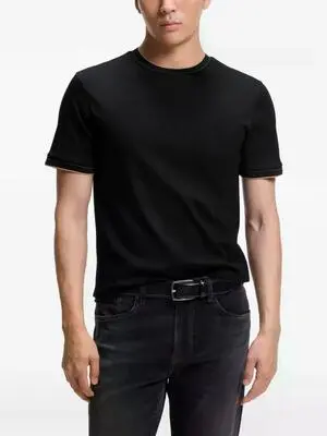 BOSS Slim-fit Contrast-trim T-shirt
