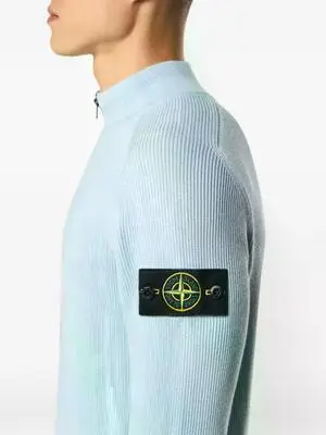 Stone Island Ribbed Soft Organic Cotton Jumper - Blue