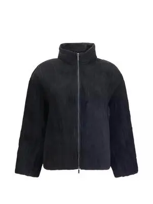 GONGDID DESIGN Padded Plissé Bomber Jacket