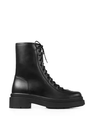 JIMMY CHOO Sima Flat Smooth-leather Ankle Boots