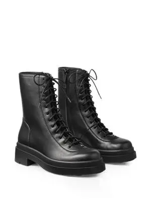 JIMMY CHOO Sima Flat Smooth-leather Ankle Boots