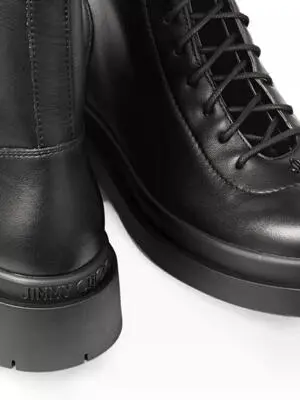 JIMMY CHOO Sima Flat Smooth-leather Ankle Boots