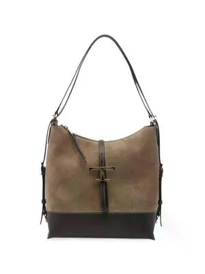 TOD'S T-timeless Suede Leather Backpack - Neutrals